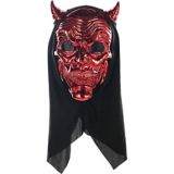 Metallic Red Devil Face Mask Party City